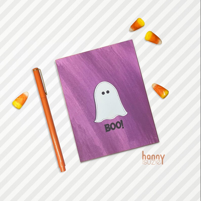 Printable Happy Halloween Card, Halloween Ghost , Spooky Boo Card ...