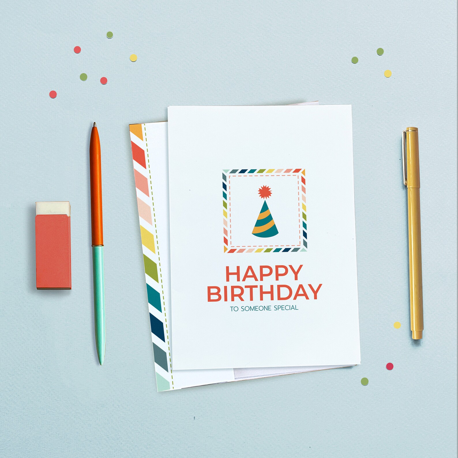 Printable Birthday Hat Card, Birthday Card, Happy Birthday Card ...