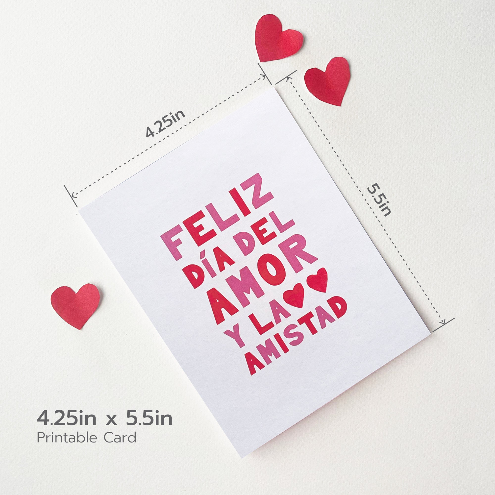 Tarjeta Dia Del Amor Para Imprimir, Printable Dia De La Amistad Spanish ...