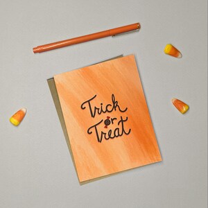 Printable Halloween Card, Trick or Treat Card, Happy Halloween Card ...