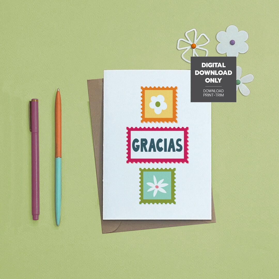 Thank You Card In Spanish Printable at Paige Brown blog