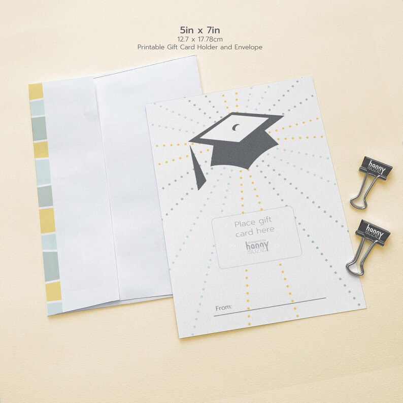 Graduation Cap Printable Gift Card Holder, Graduation Gift Holder ...