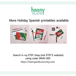 Tarjeta Feliz Navidad Para Imprimir, Printable Spanish Merry Christmas ...