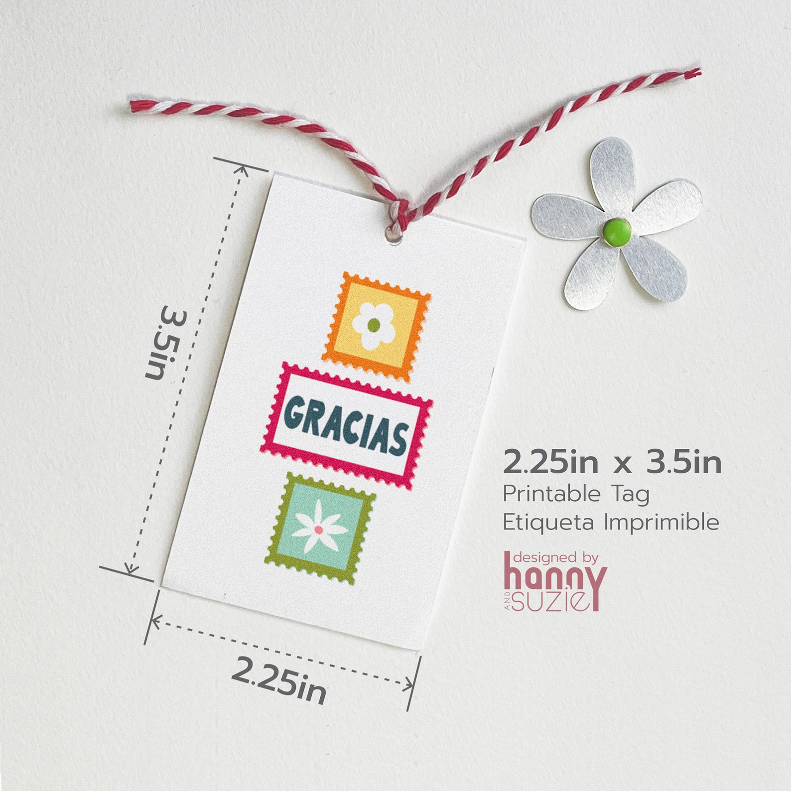 Spanish Gracias Printable Gift Tags, Etiquetas De Gracias Para Imprimir ...