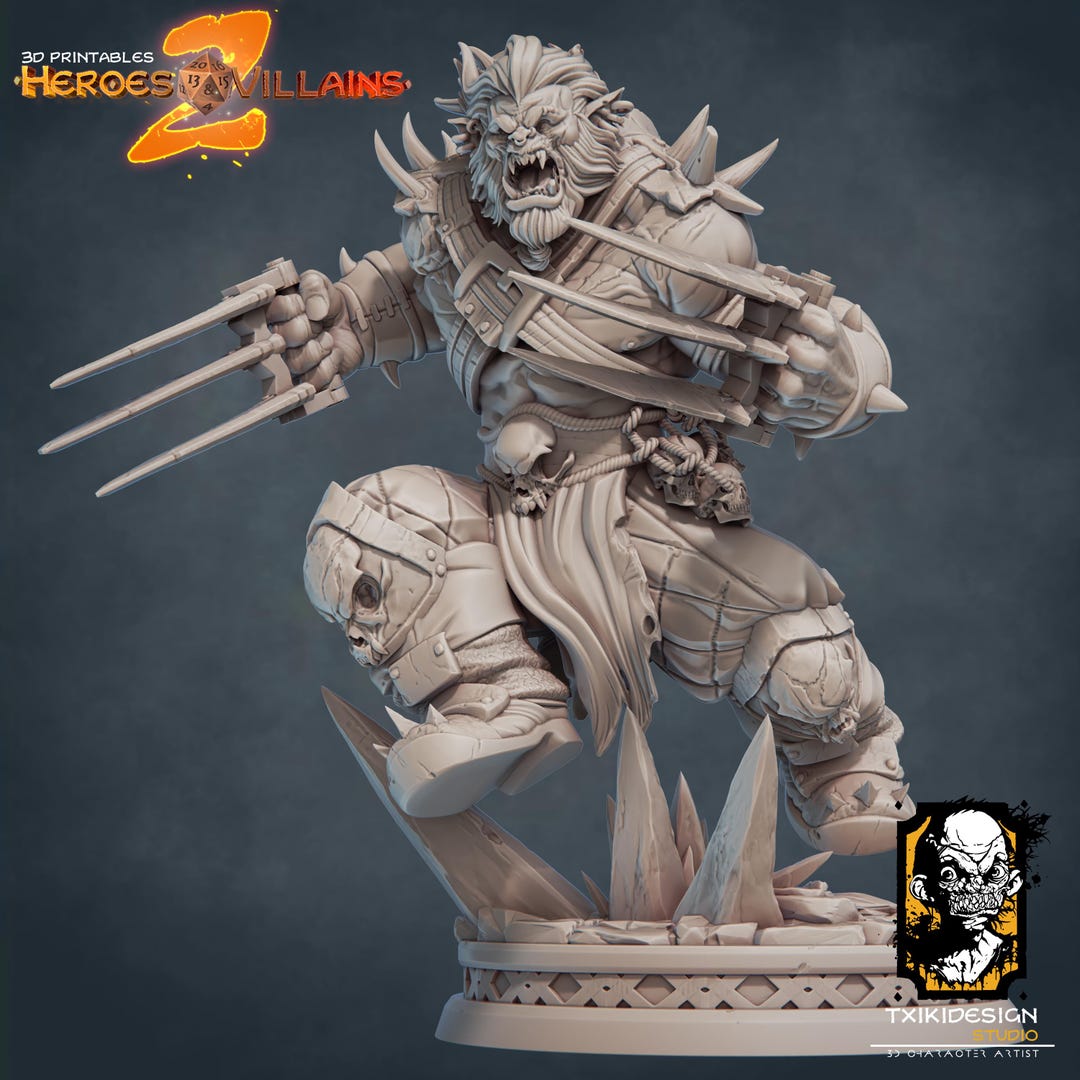 Dobrub the Wild Orc Miniature for Dnd and Other Tabletop Miniature ...
