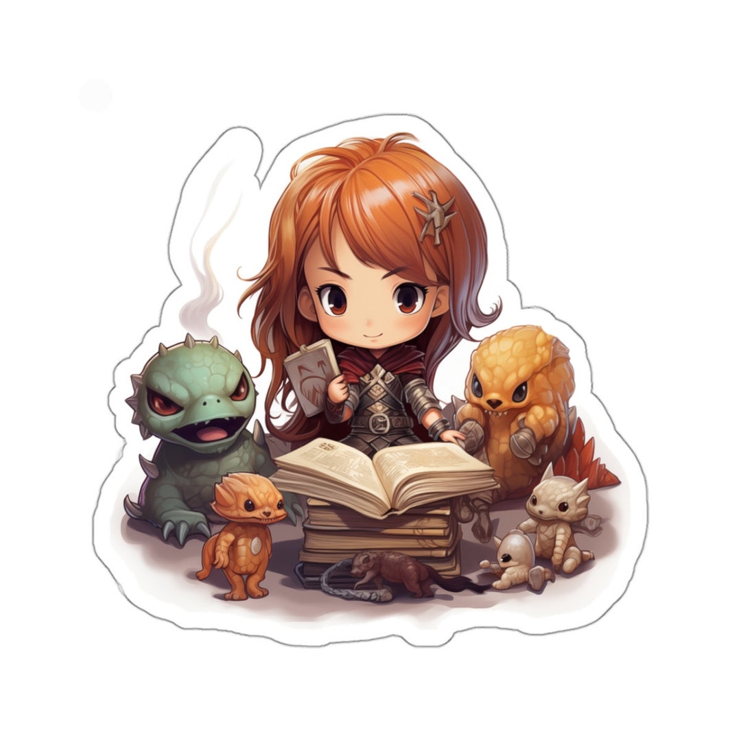 Nerdy Sticker Cute Chibi Female Summoner 1 D&D Anime - Etsy