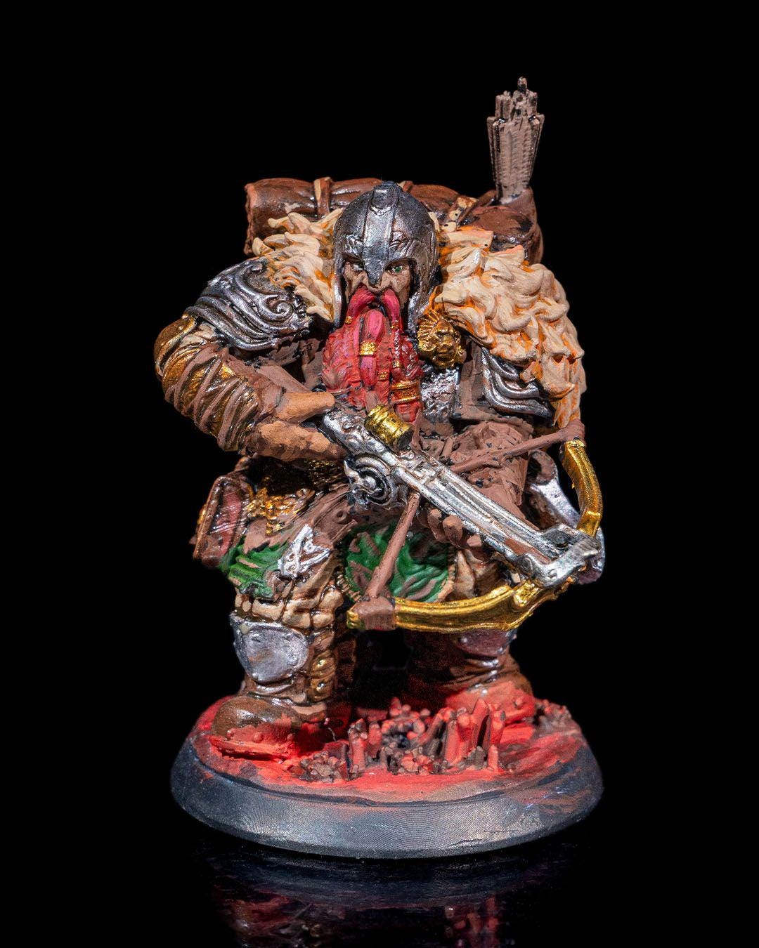 Dwarf Fighter Ranger With Crossbow 32mm Miniature for Tabletop Games ...