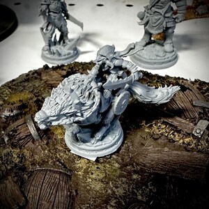 Snarlgore the Night Roar Goblin Wolfrider Miniature for Dnd and Other ...