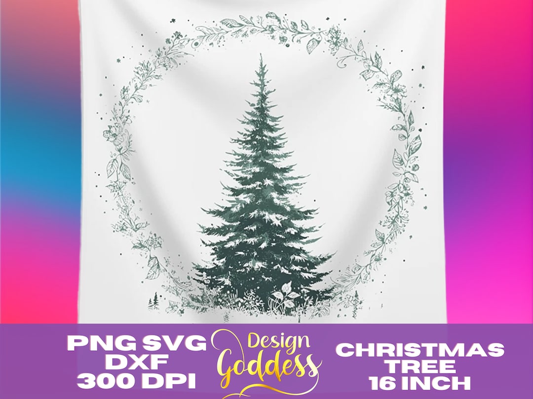 Christmas Tree PNG SVG DXF Christmas Tree Digital Download - Etsy