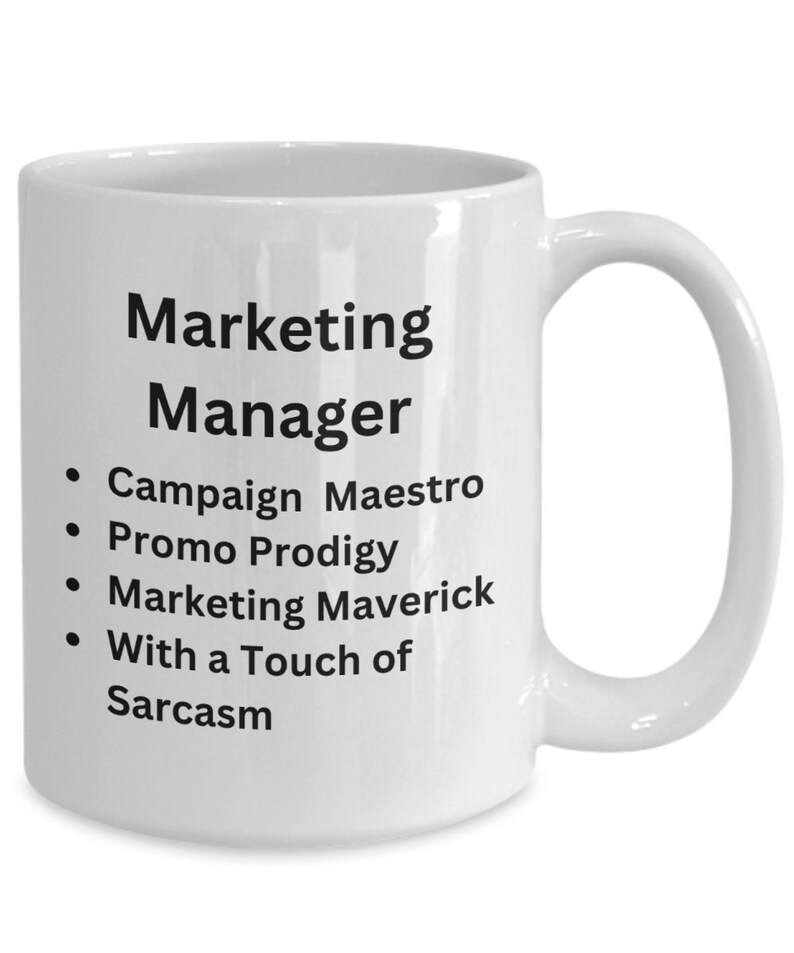 Marketing Manager Mug, Marketing Coffee Cup, Marketing Manager Coffee ...