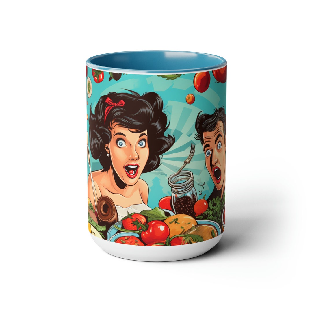 Retro Comic Book Two-tone Coffee Mug: Mad Magazine Inspired (15oz) - Etsy