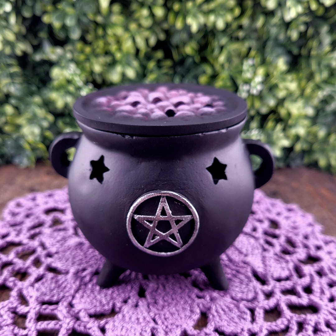 Resin Cauldron Incense Cone Burner: Pentacle Aromatherapy Decor - Etsy