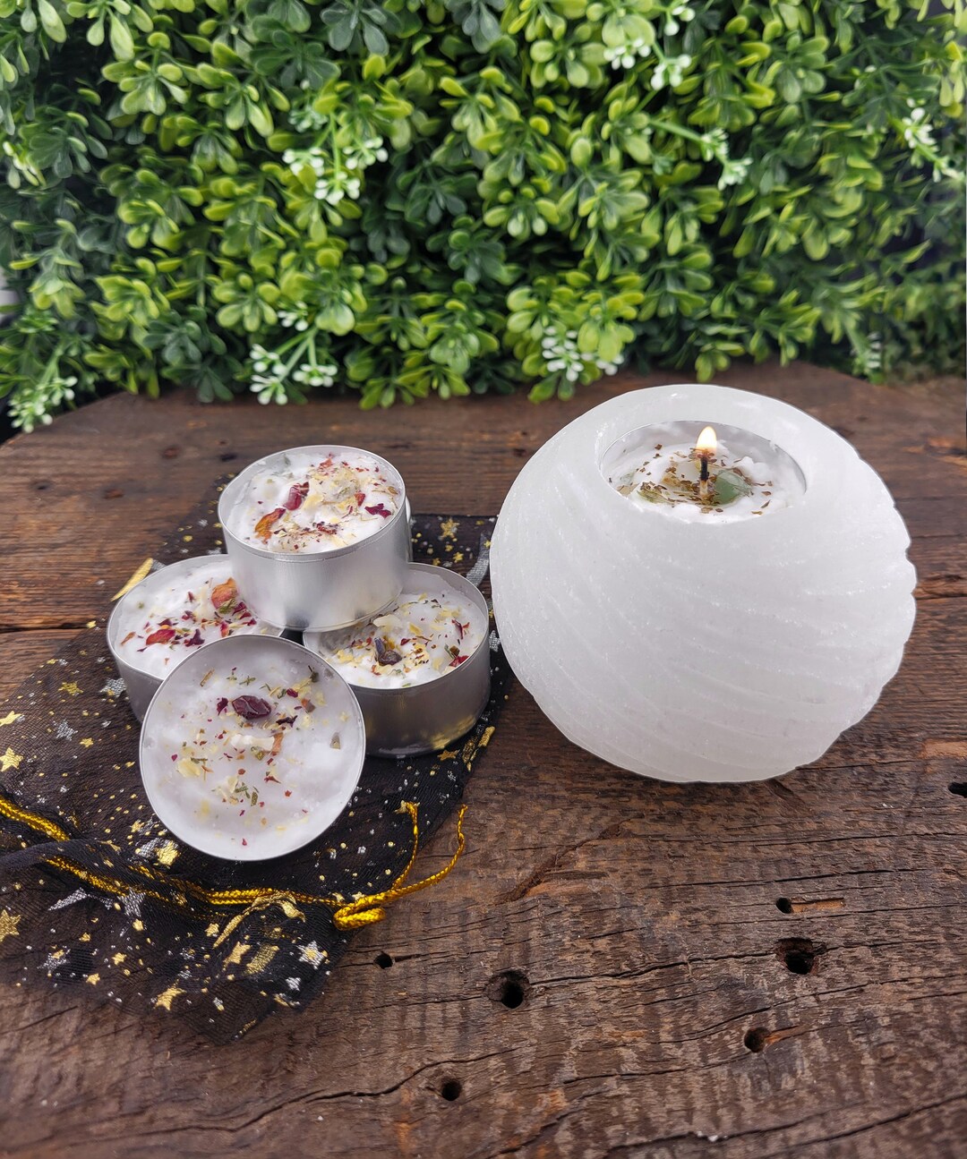 Passion Intention Tealight Gift Set Handcrafted Crystal-charged Candles ...