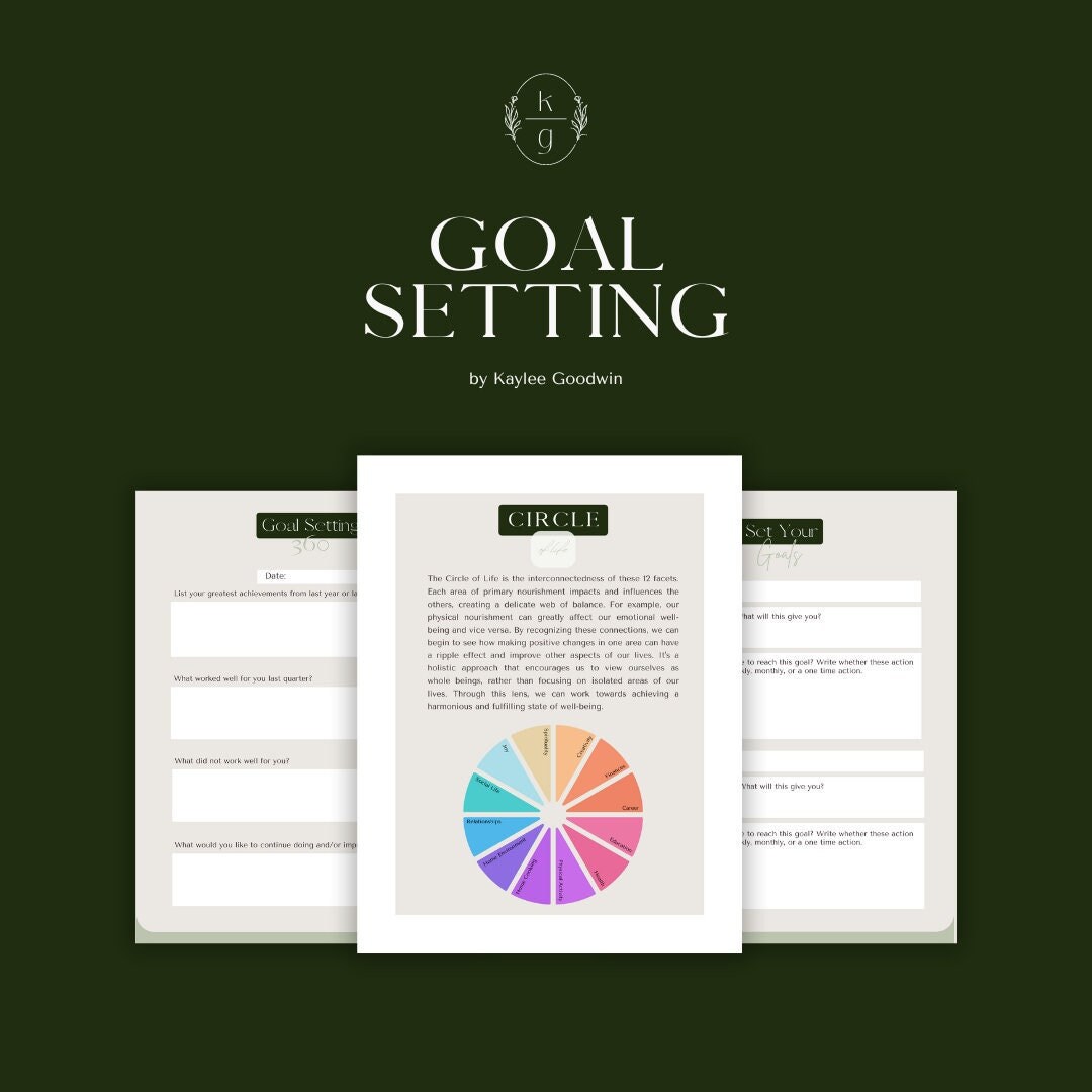 Goal Setting-circle of Life - Etsy