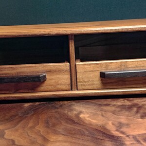 Fine Wooden Walnut Desktop Organizer/monitor Stand - Modern Magnetic ...