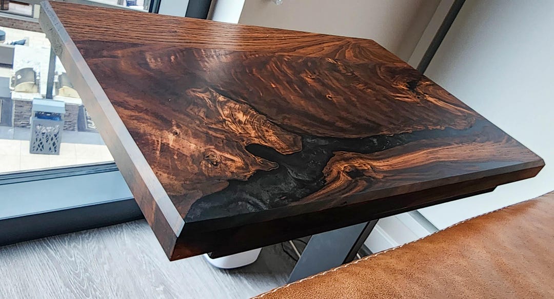 Black Walnut End Table Modern Set of 2 - Etsy