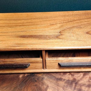 Fine Wooden Walnut Desktop Organizer/monitor Stand - Modern Magnetic ...