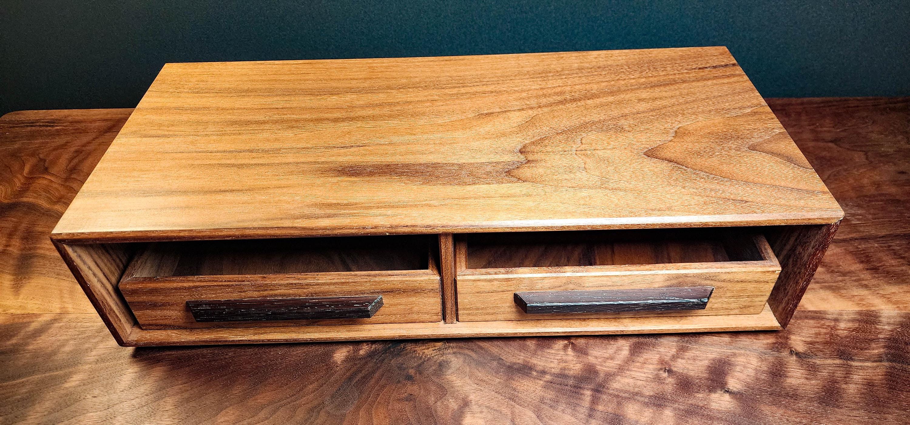 Fine Wooden Walnut Desktop Organizer/monitor Stand - Modern Magnetic ...