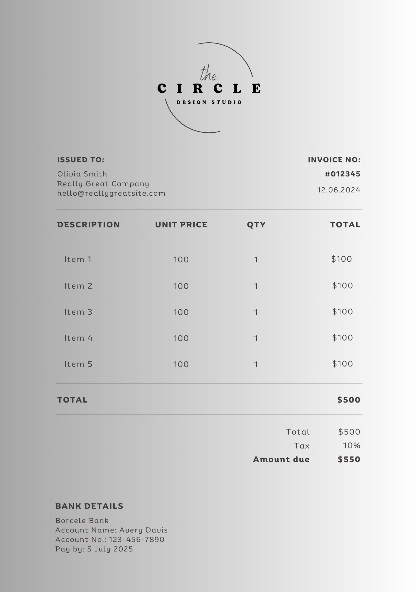 White Simple Minimalist Business Invoice Certificate of - Etsy