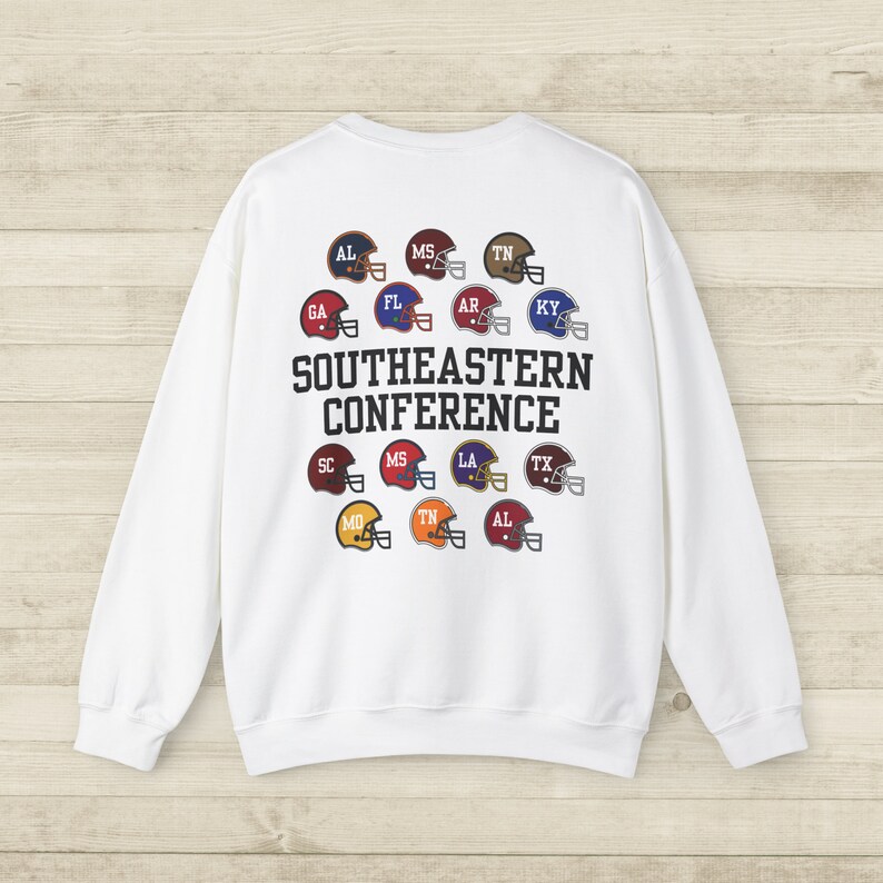 SEC Unisex Sweatshirt Southeastern Conference Teams College Football ...
