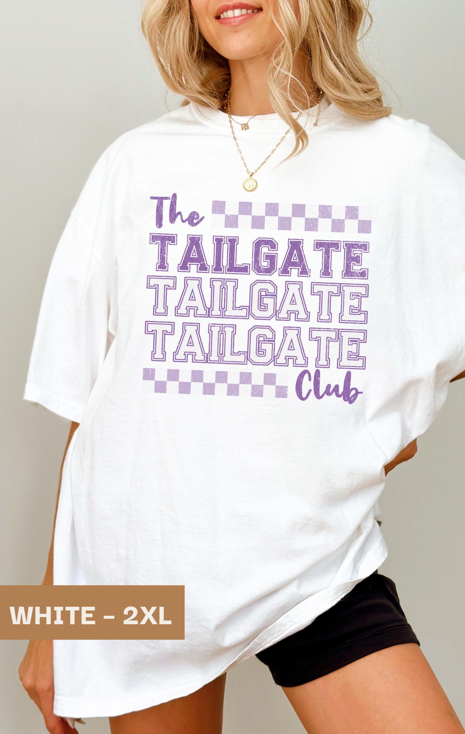 Purple Tailgate Club Shirt, Tailgate Clothes, College Merch, Purple ...