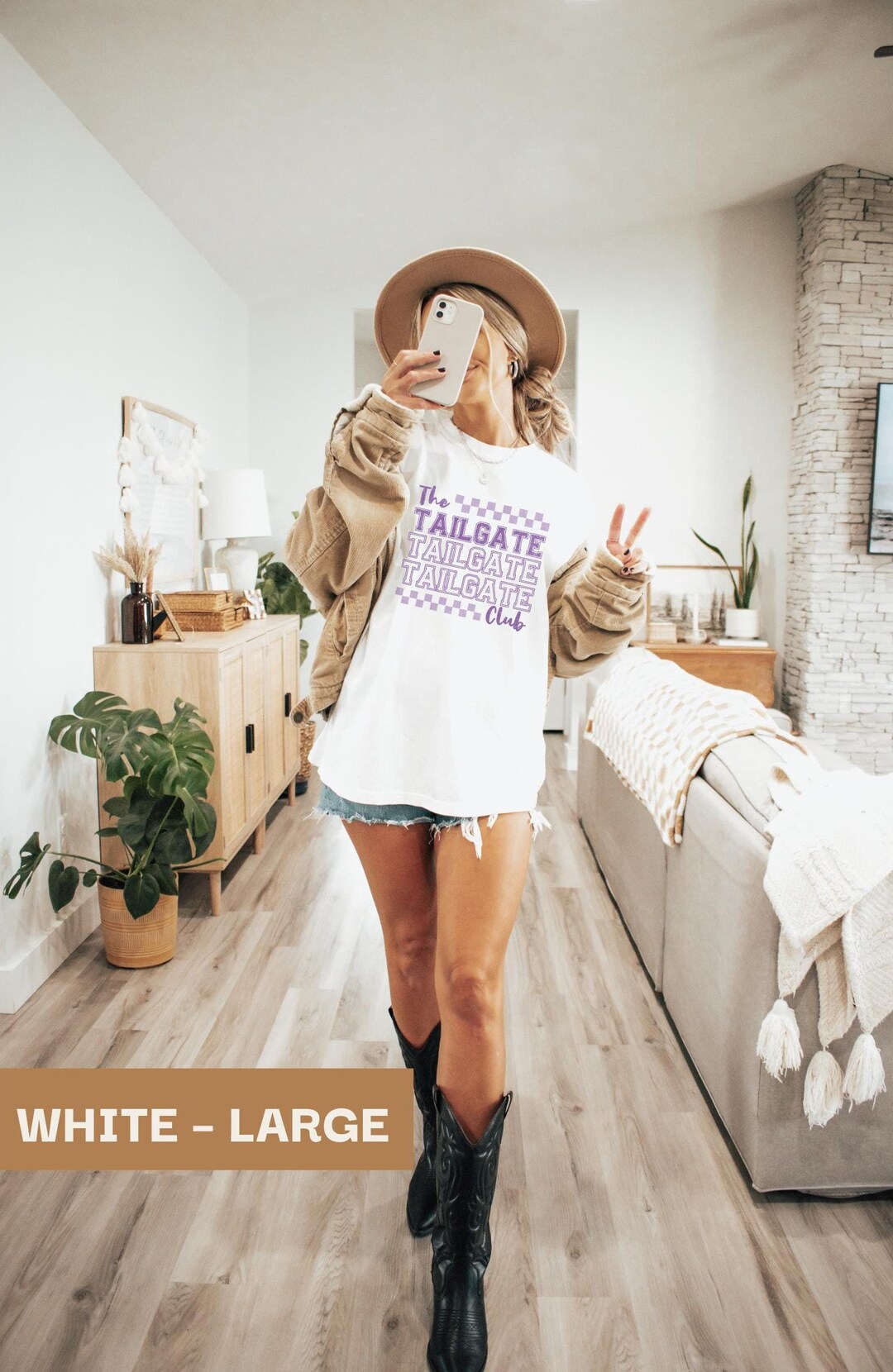 Purple Tailgate Club Shirt, Tailgate Clothes, College Merch, Purple ...