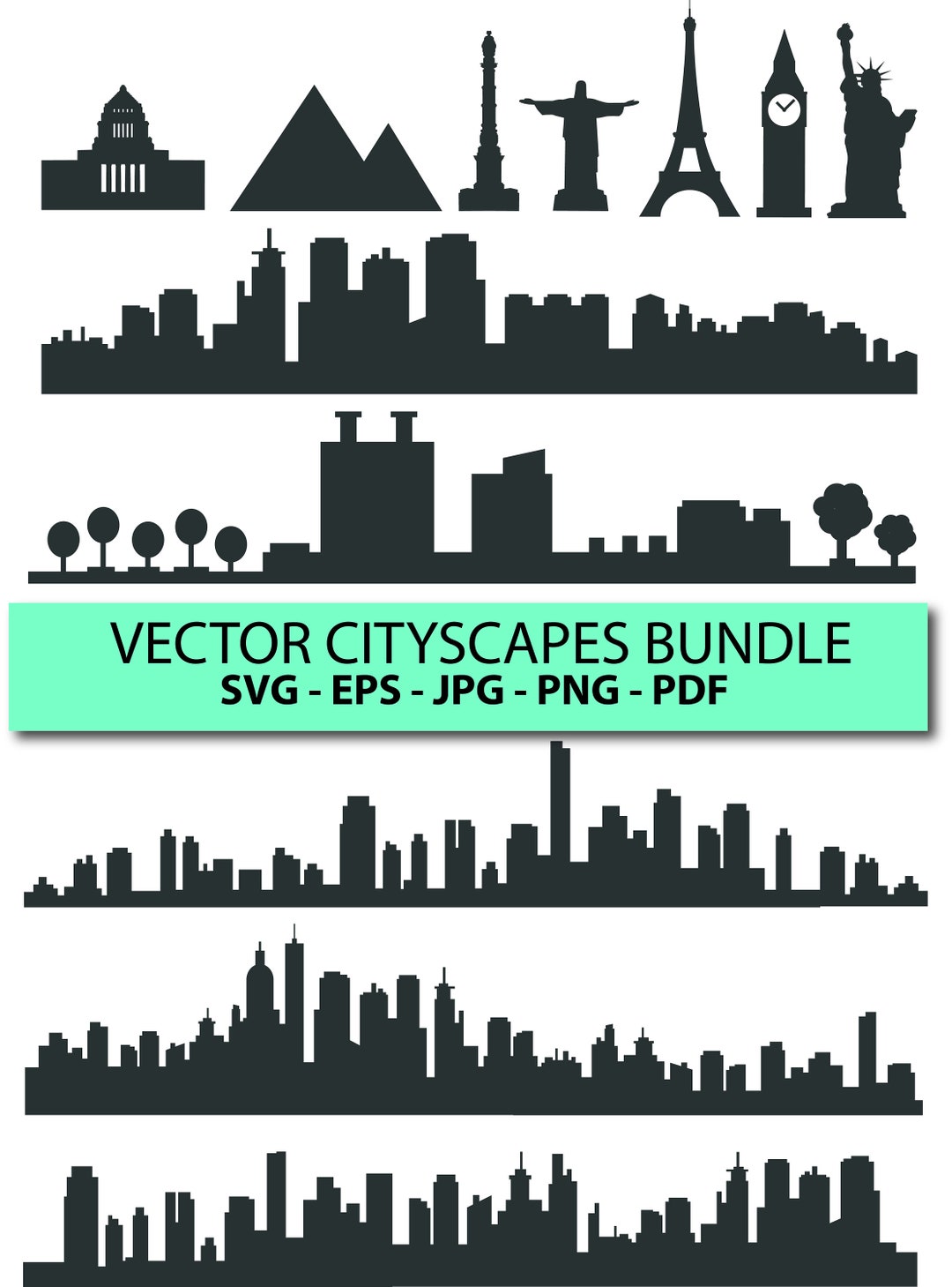 Vector Cityscapes Bundle Svg Cut File - Etsy