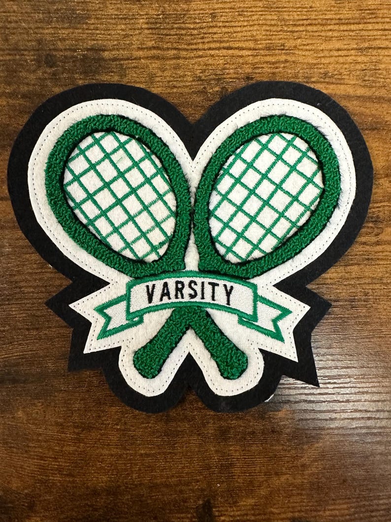 Tennis Custom Embroidered Patches for Letterman Jackets, Bags ...