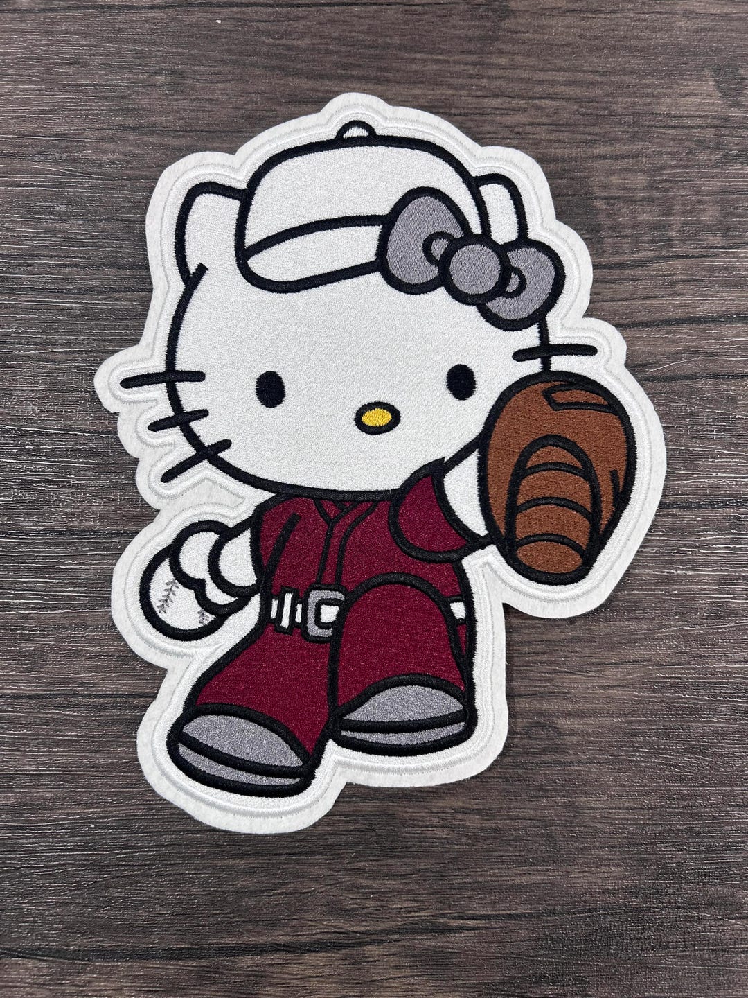 Hello Kitty Softball Embroidered Patches for Letterman Jackets, Bags ...
