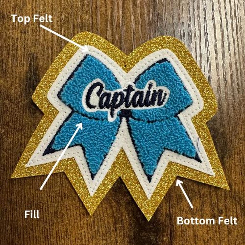 Captain Bow Custom Embroidered Patches for Letterman Jackets, Bags Personalized Color Design - Etsy