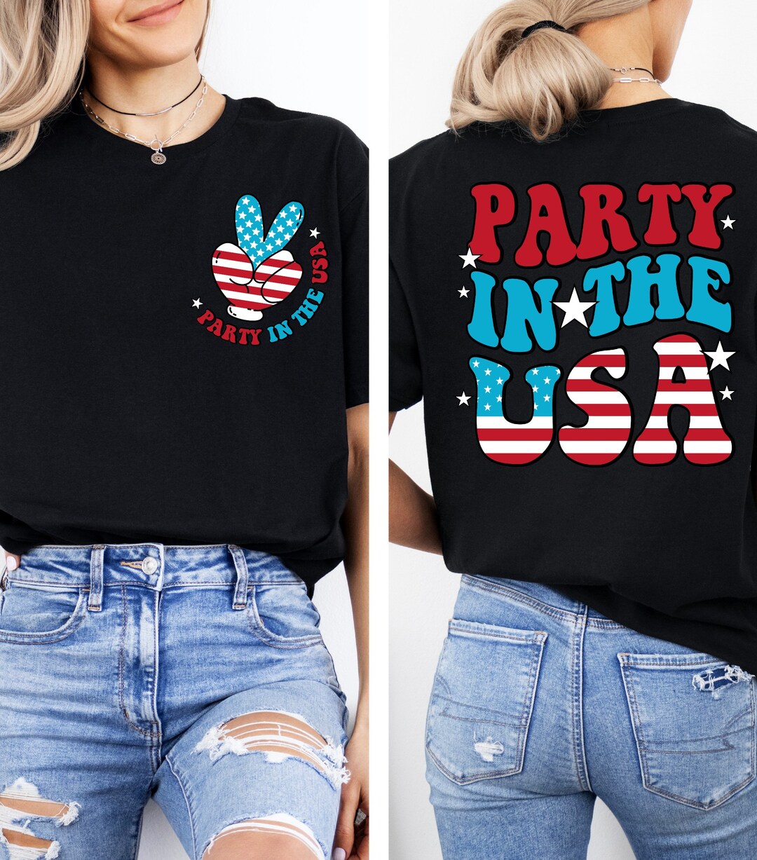 Party in the USA Shirt,america Shirt,womens 4th of July Outfit,retro ...