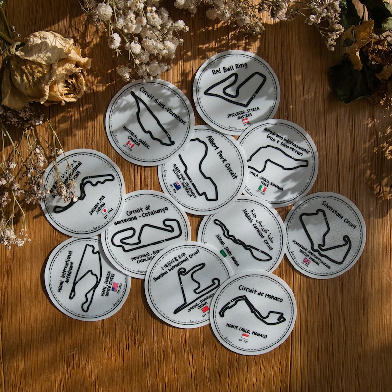 Formula 1 Round Stickers - Etsy