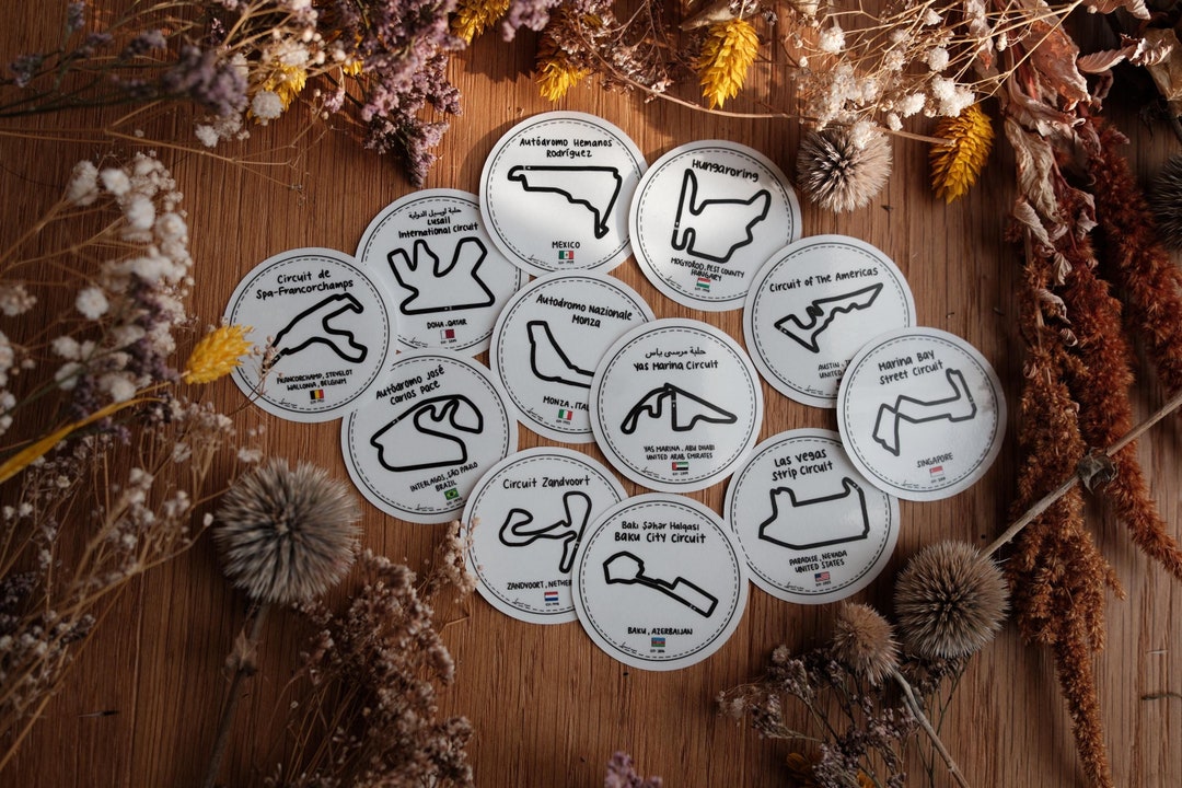 Pt.2 F1 Circuits Clear Stickers 2024 Round 13 24 Circuits Drivers ...