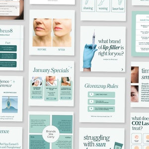 Medical Spa Instagram Post Template | Botox Filler Laser Hair Injector ...
