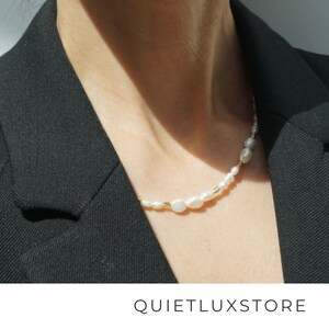 Pearl Stackable Necklace Baroque Pearls Combined With 18K Gold Accents ...