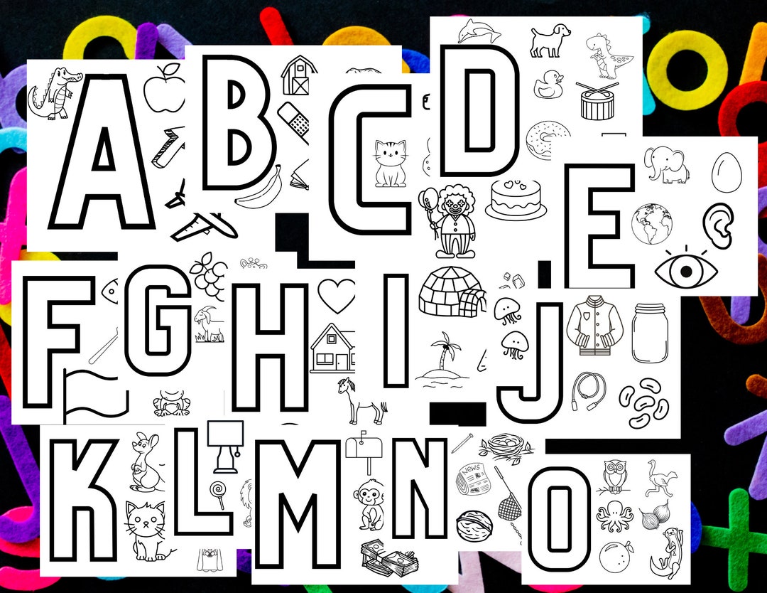 Creative Abcs: Printable Digital Coloring Pages for Alphabet Learning ...