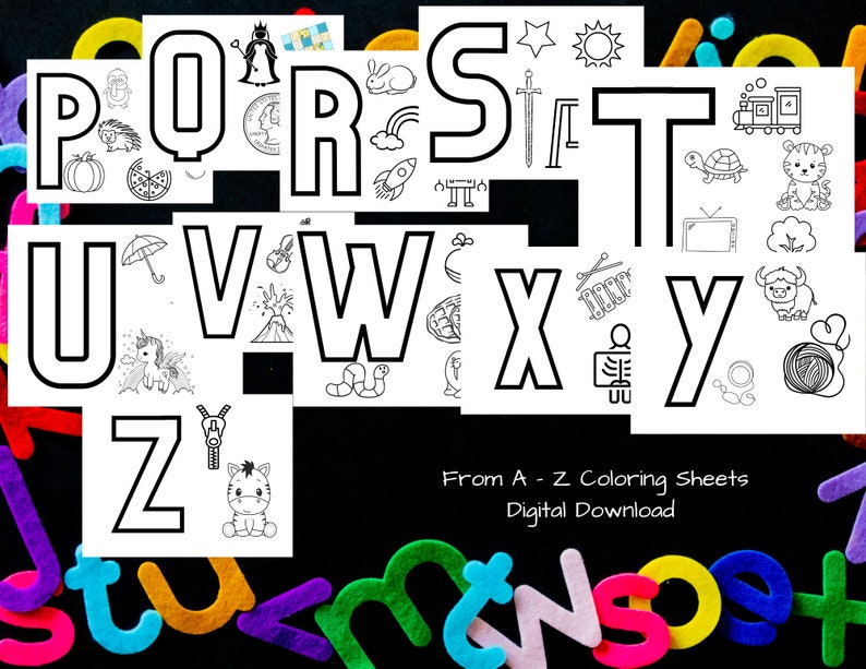 Creative Abcs: Printable Digital Coloring Pages for Alphabet Learning ...