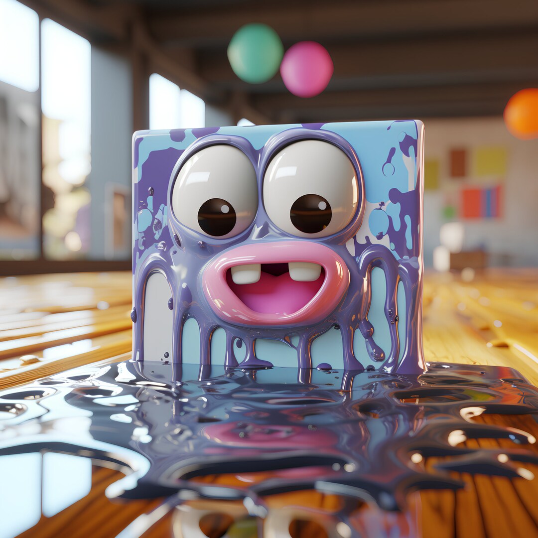 3D Slime Animated Cartoon Friends Tumbler Design 20oz Skinny - Etsy