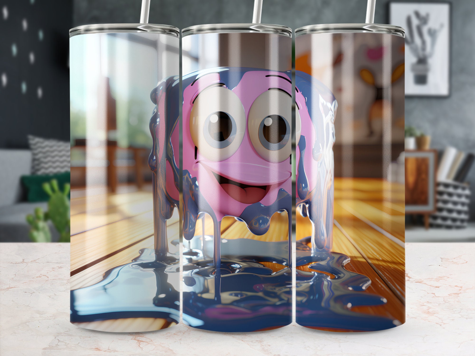 3D Cute Slime Animals Digital Designs-tumbler Design-20oz - Etsy