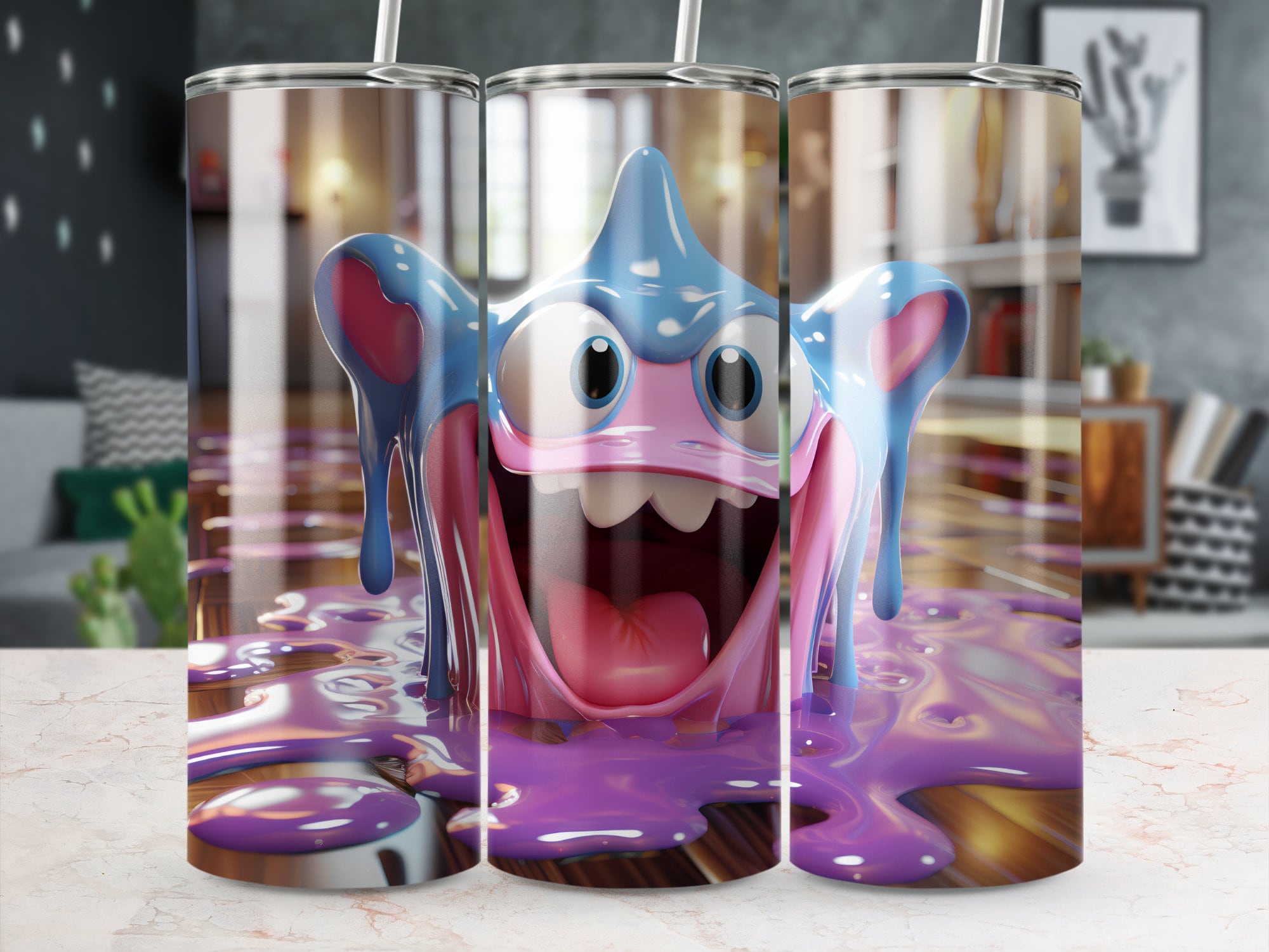 3D Cute Slime Animals Digital Designs-tumbler Design-20oz - Etsy