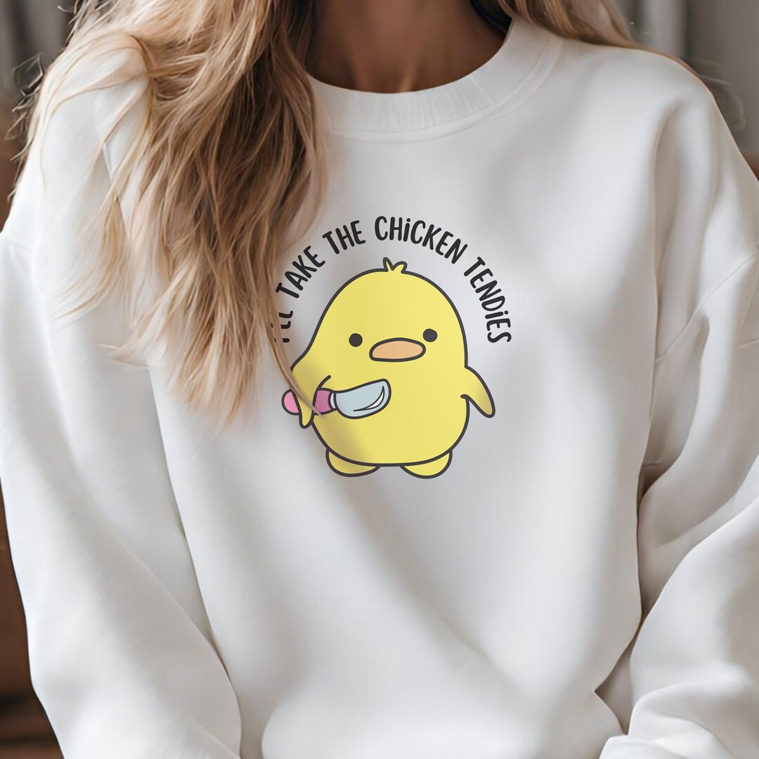 Chicken Tender Woman Sweatshirt, Picky Eater, Comfy Unisex Foodie ...
