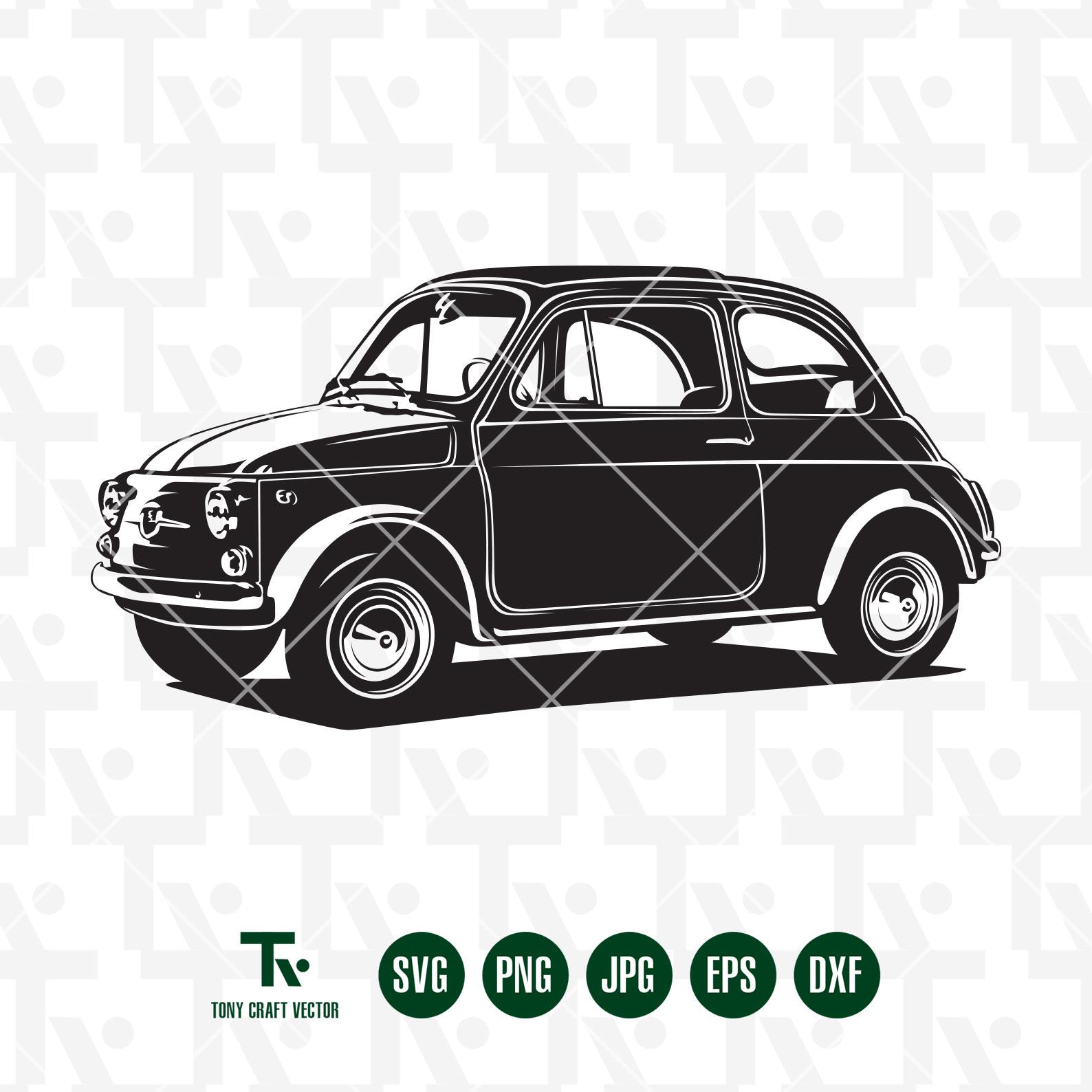 Fiat 500 Svg Fiat 500 Printable FIAT 500 Wall Art FIAT 500 Graphic Fiat ...