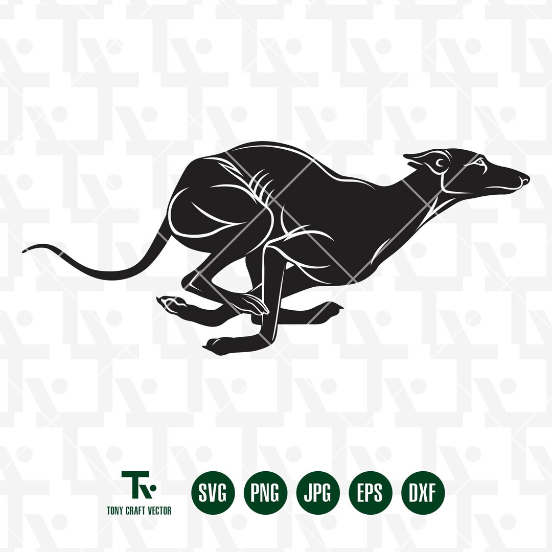 Greyhound SVG Vector Dxf Png Jpg Laser Screen Silhouette Unique ...