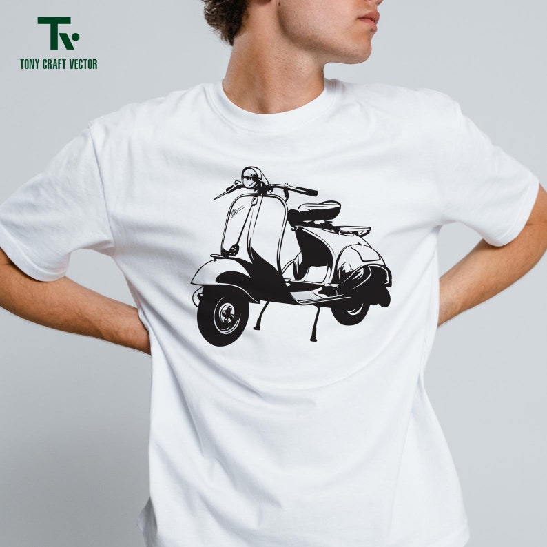 Scooter SVG DXF EPS Png Vespa Printable Editable Vector Ready for Laser ...
