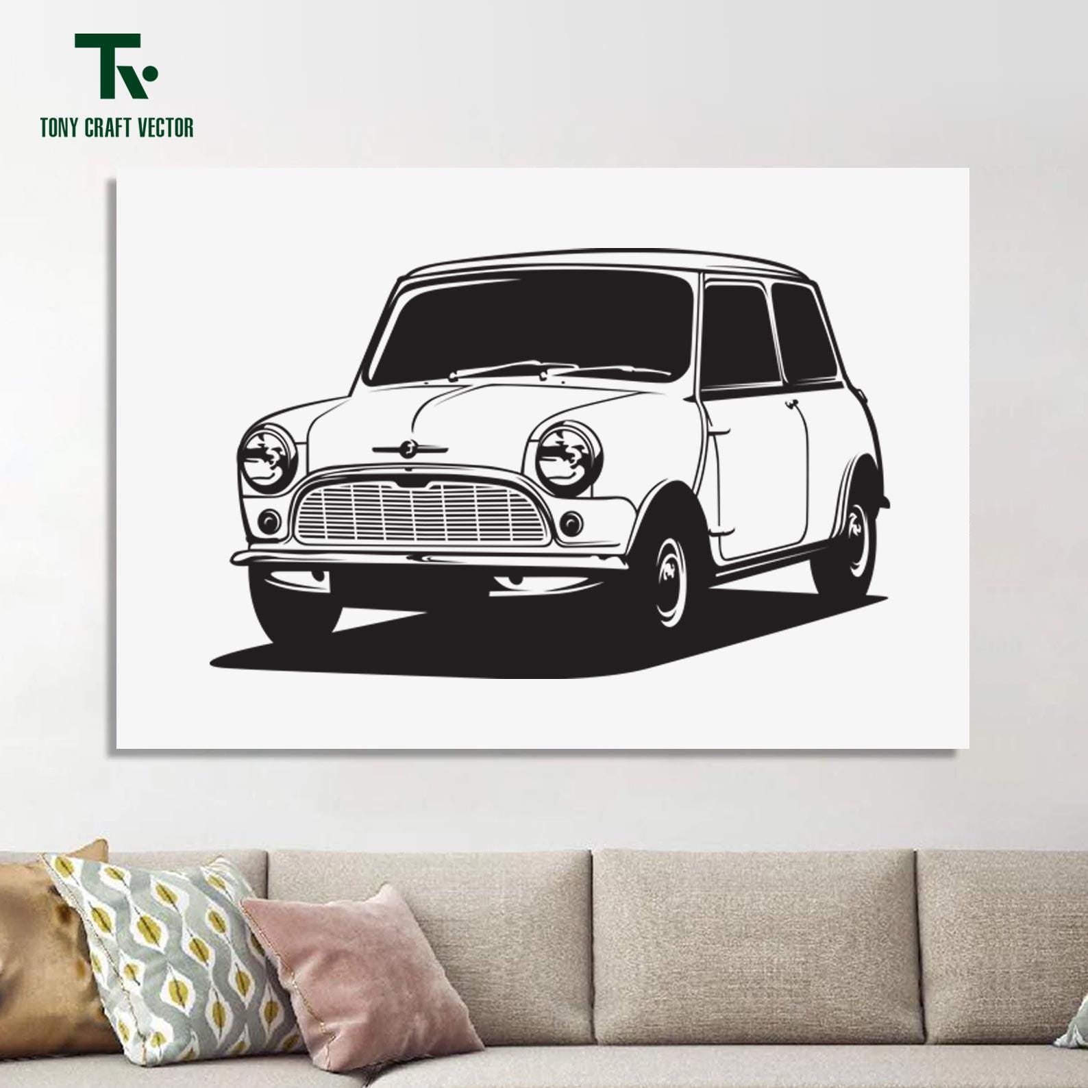 Morris Mini Minor SVG Mini Svg Classic Mini Svg Vintage Car Clipart Car ...