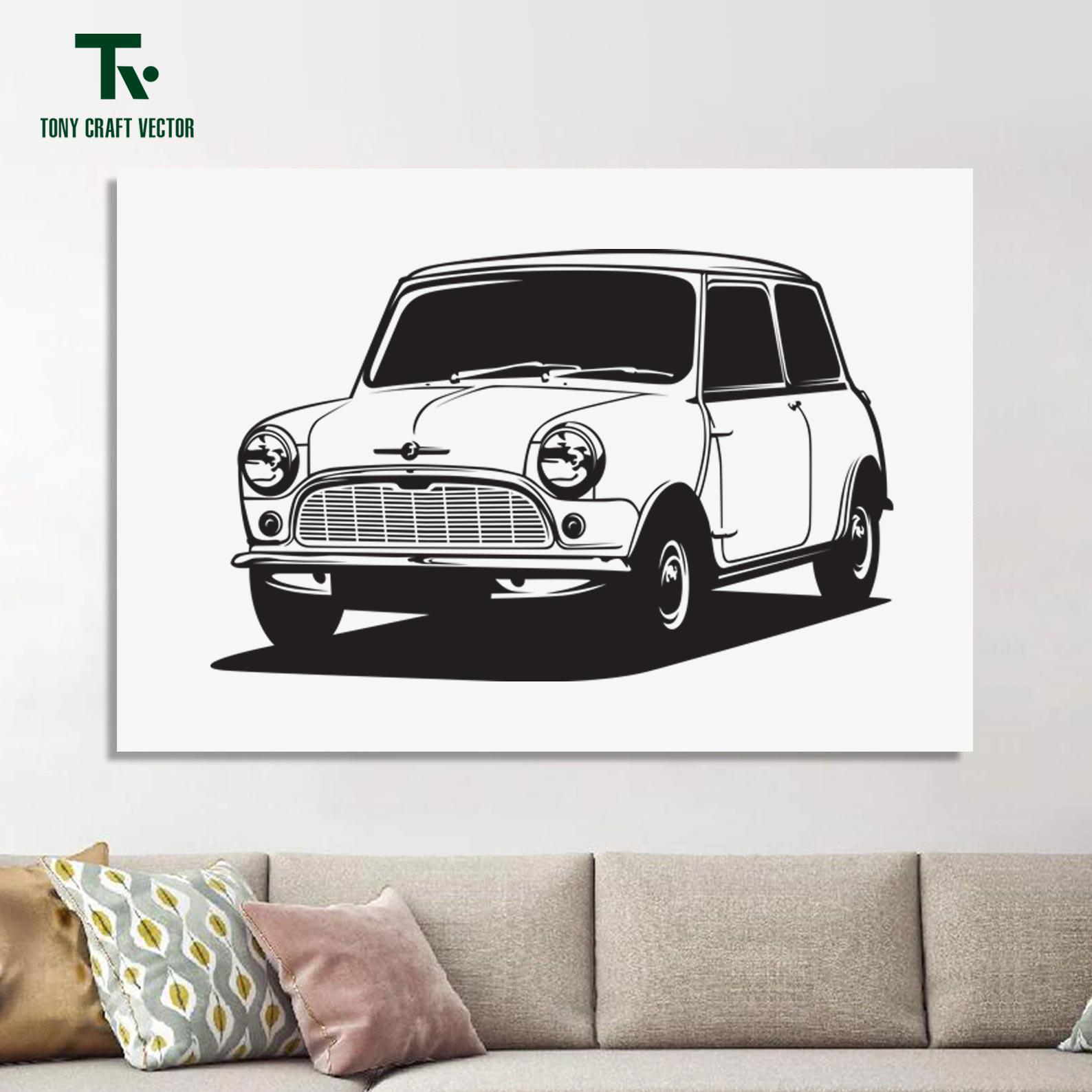 Morris Mini Minor SVG Mini Svg Classic Mini Svg Vintage Car Clipart Car ...