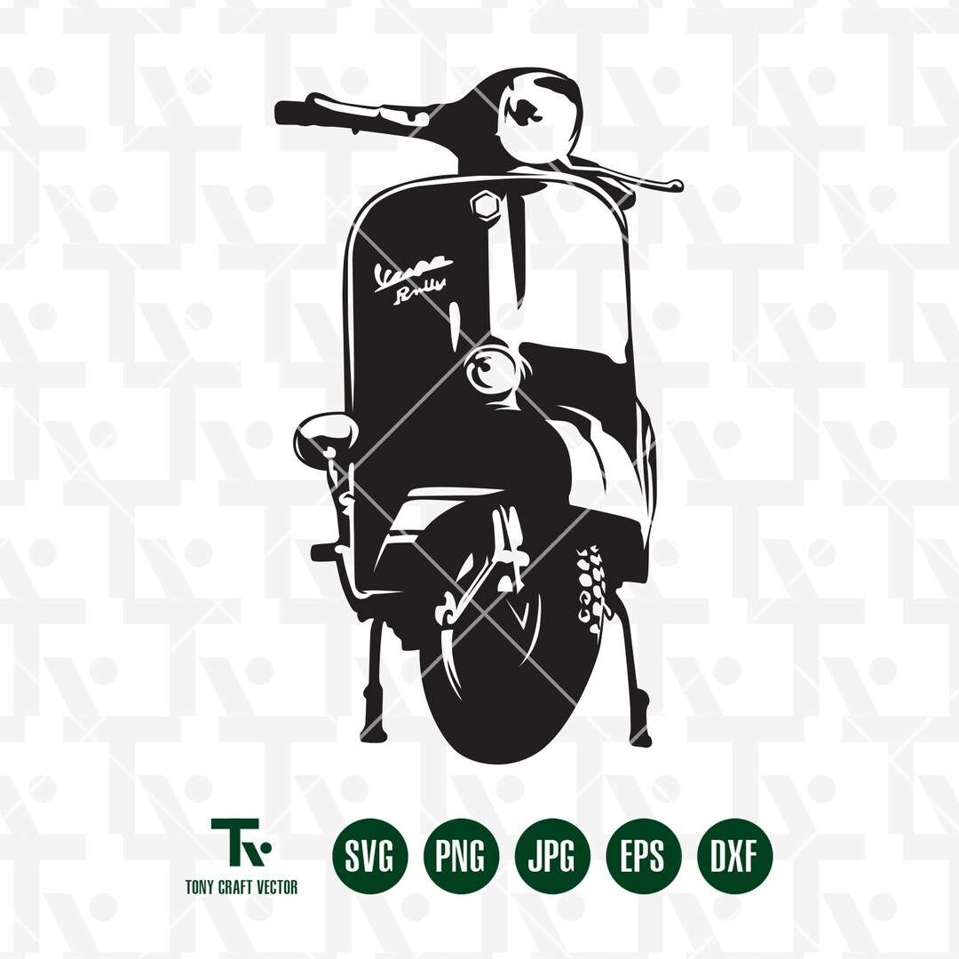 Vespa Svg Vespa Printable Vespa Wall Art Vespa Clipart File for Cricut ...