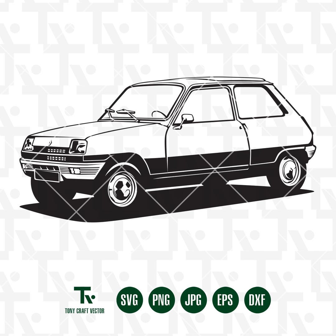 Renault 51972 SVG Renault 51972 Printable Vintage Car Clipart Car ...