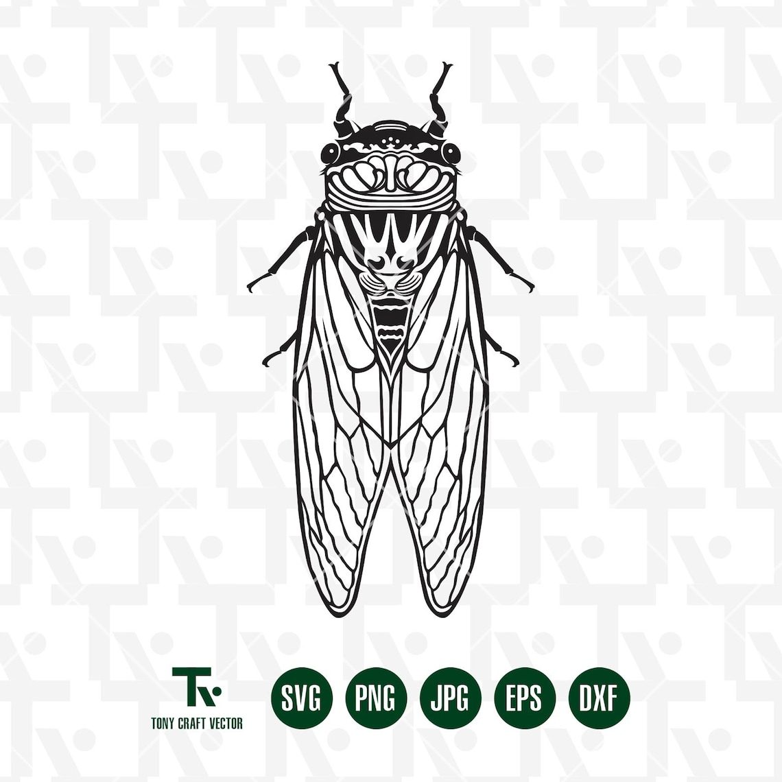 Cicada SVG Cicada Clipart Svg Cut File for Cricut Silhouette Bug Svg ...