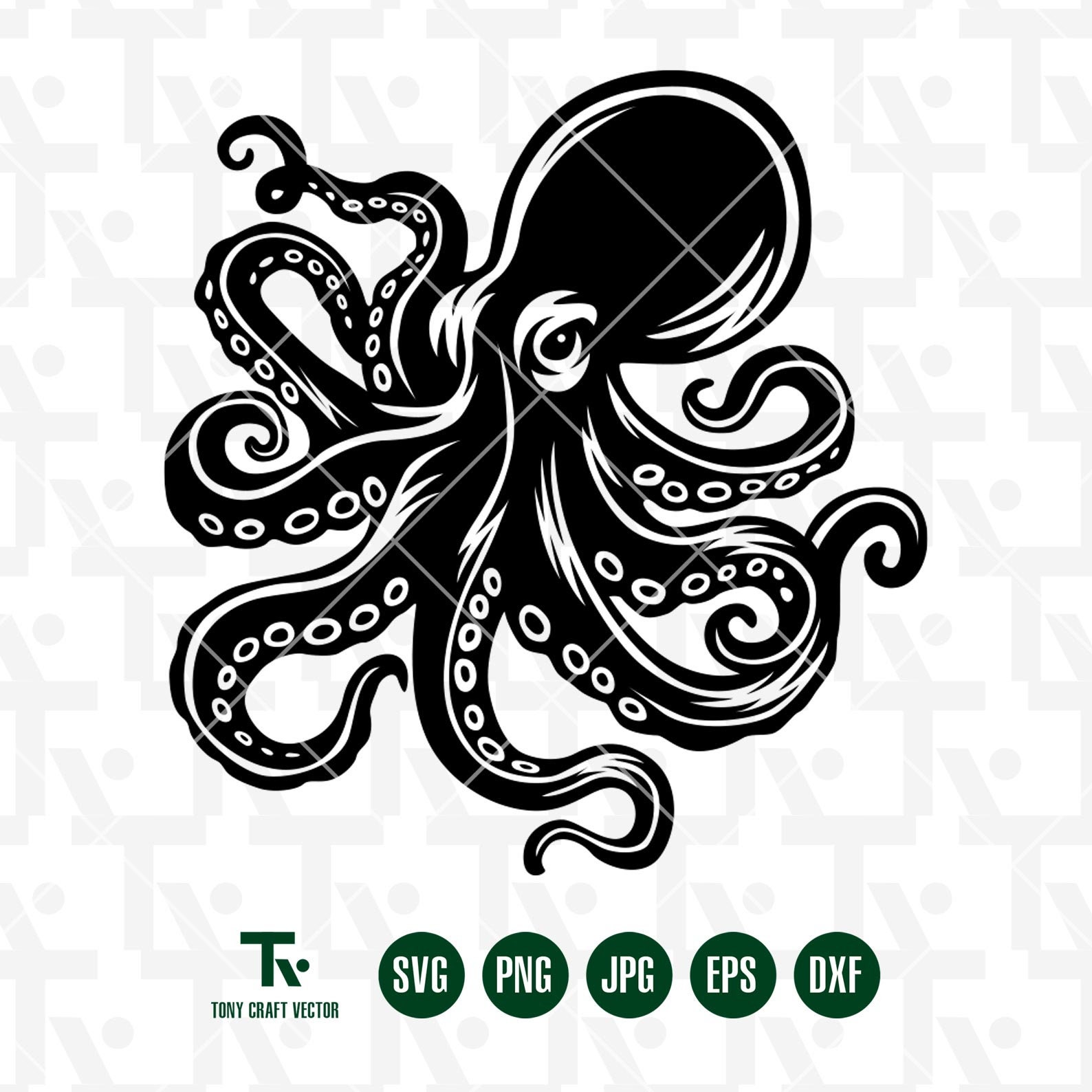 Octopus Svg Octopus Clipart Svg Cut File for Cricut Silhouette Sea ...